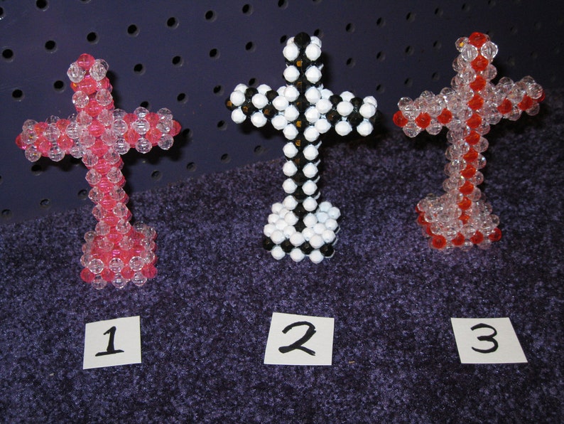 6 Decorative BEADED CROSSES. Great Stocking Suffers, Accents , Easter ...