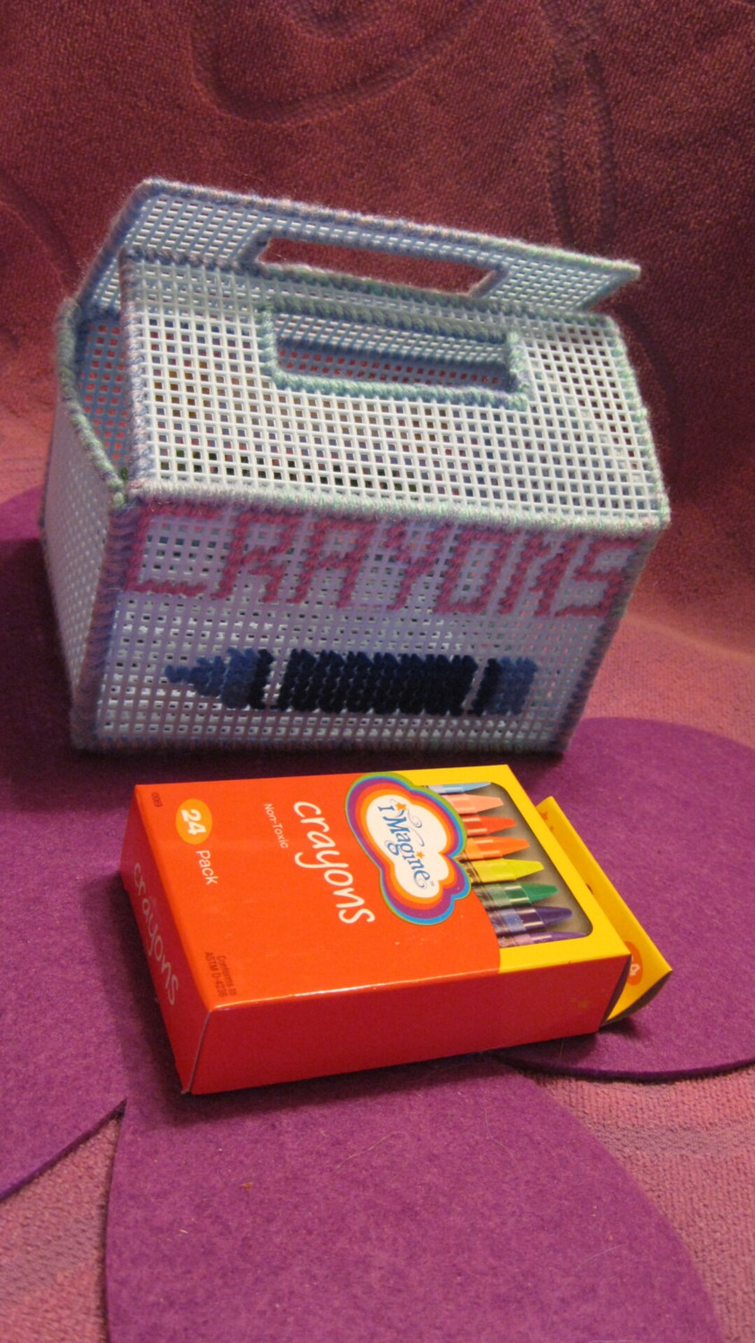 PLASTIC CANVAS CRAYON Box-baby Blue - Etsy
