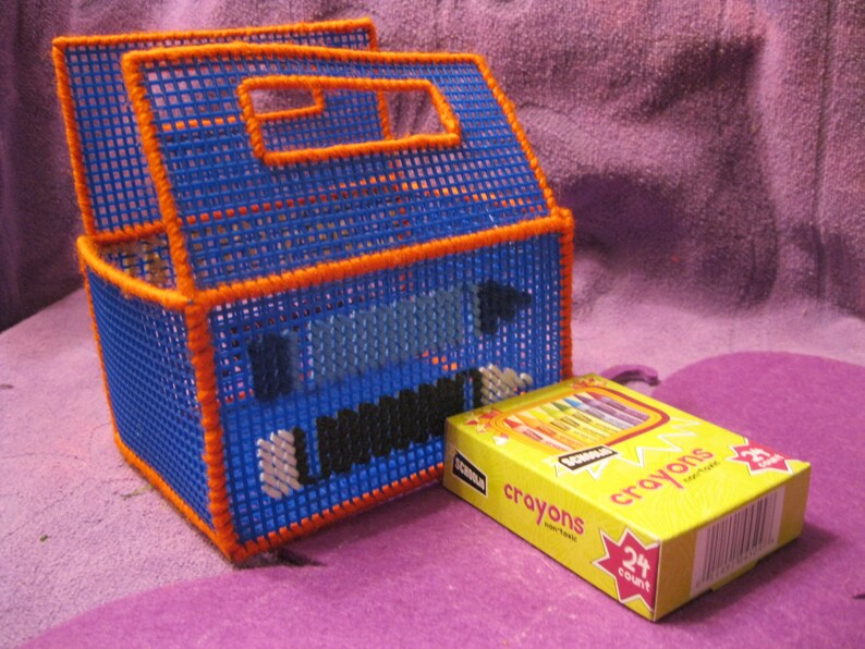 PLASTIC CANVAS CRAYON Box-royal Blue - Etsy