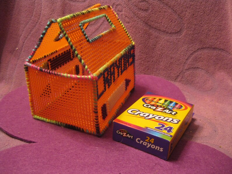 PLASTIC CANVAS CRAYON Box-orange - Etsy
