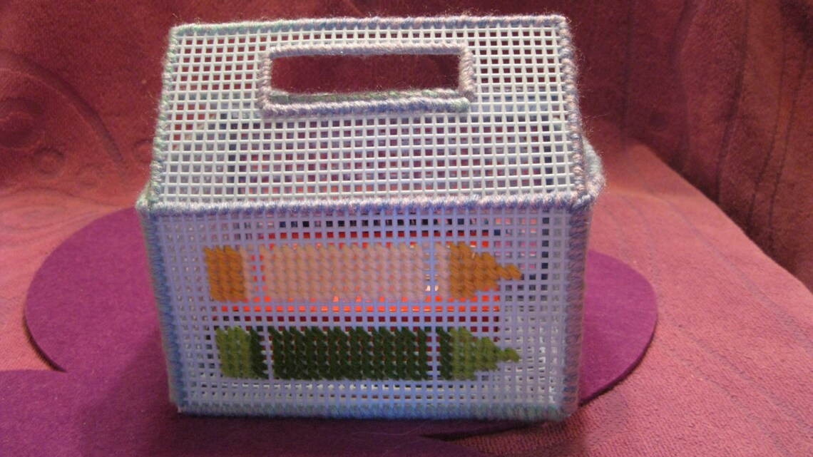 PLASTIC CANVAS CRAYON Box-baby Blue - Etsy