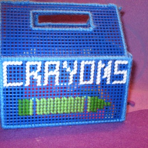 PLASTIC CANVAS CRAYON Box-royal Blue - Etsy