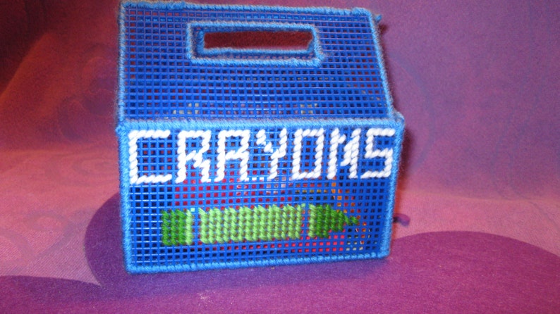 PLASTIC CANVAS CRAYON Box-royal Blue - Etsy