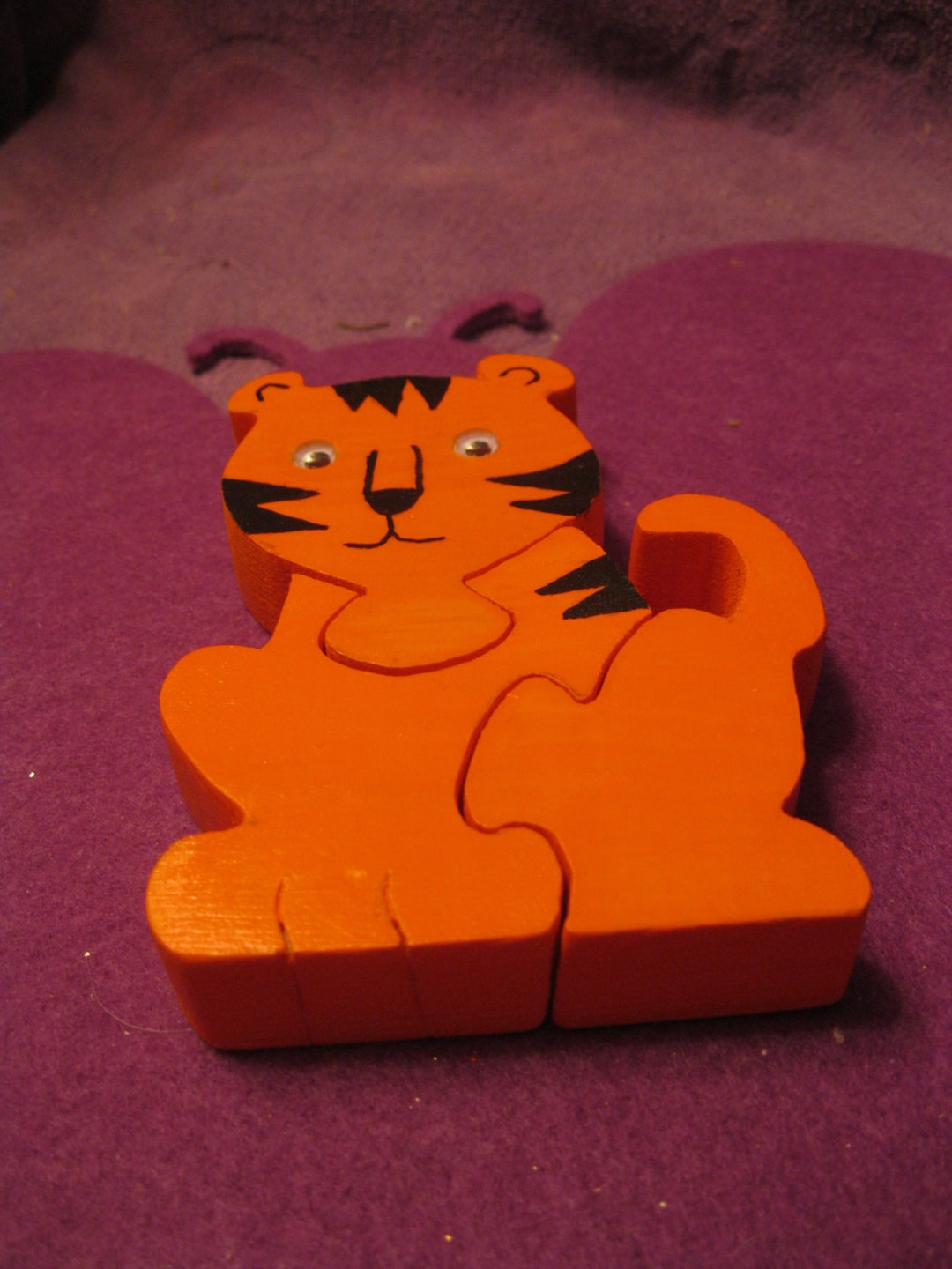 TIGER 3 Piece WOODEN PUZZLE - Etsy UK