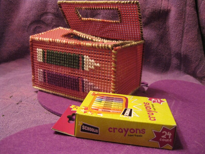 PLASTIC CANVAS CRAYON Box-rose Pink - Etsy