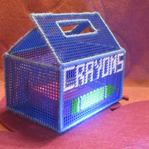 PLASTIC CANVAS CRAYON Box-royal Blue - Etsy