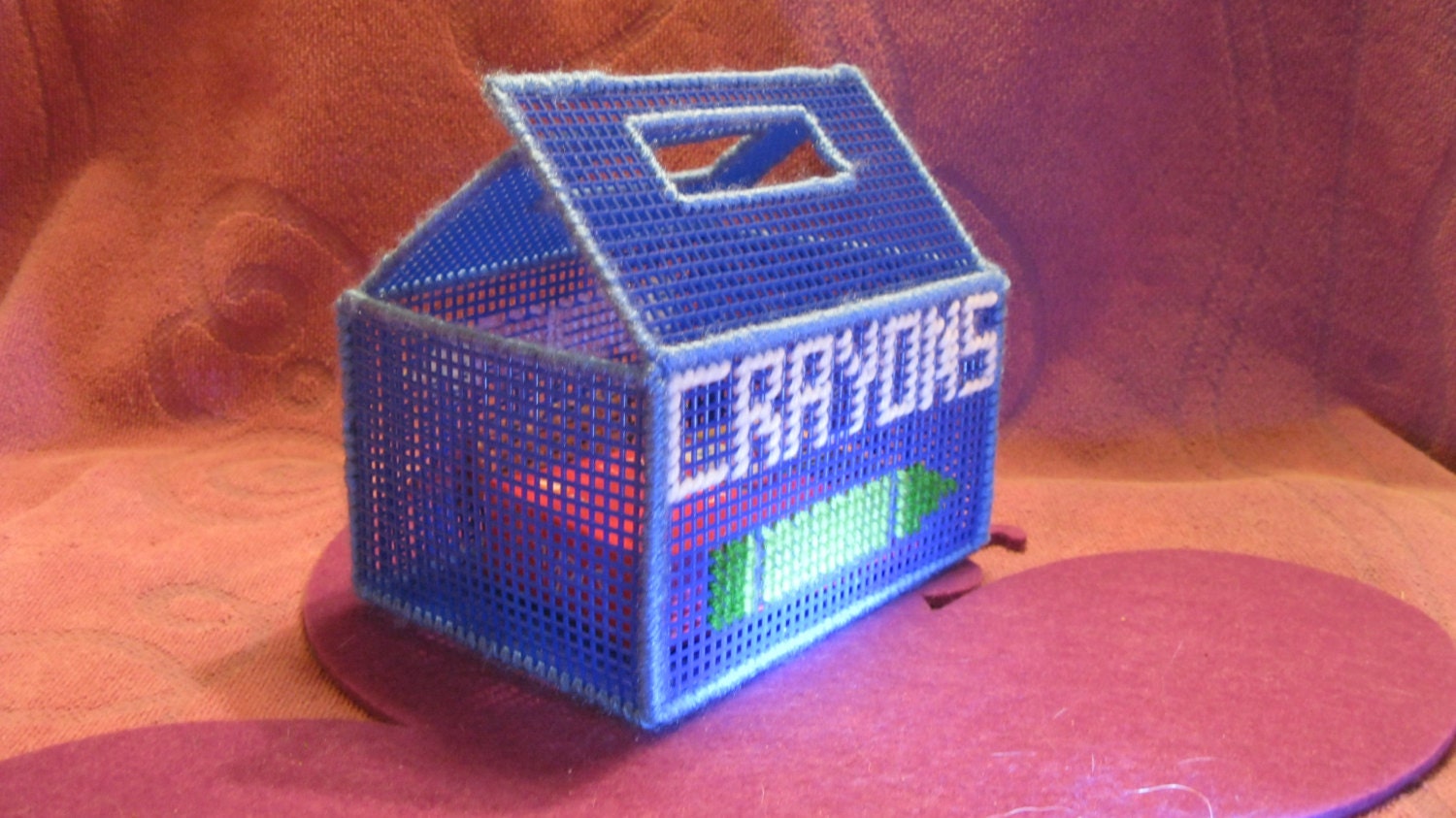 PLASTIC CANVAS CRAYON Box-royal Blue - Etsy