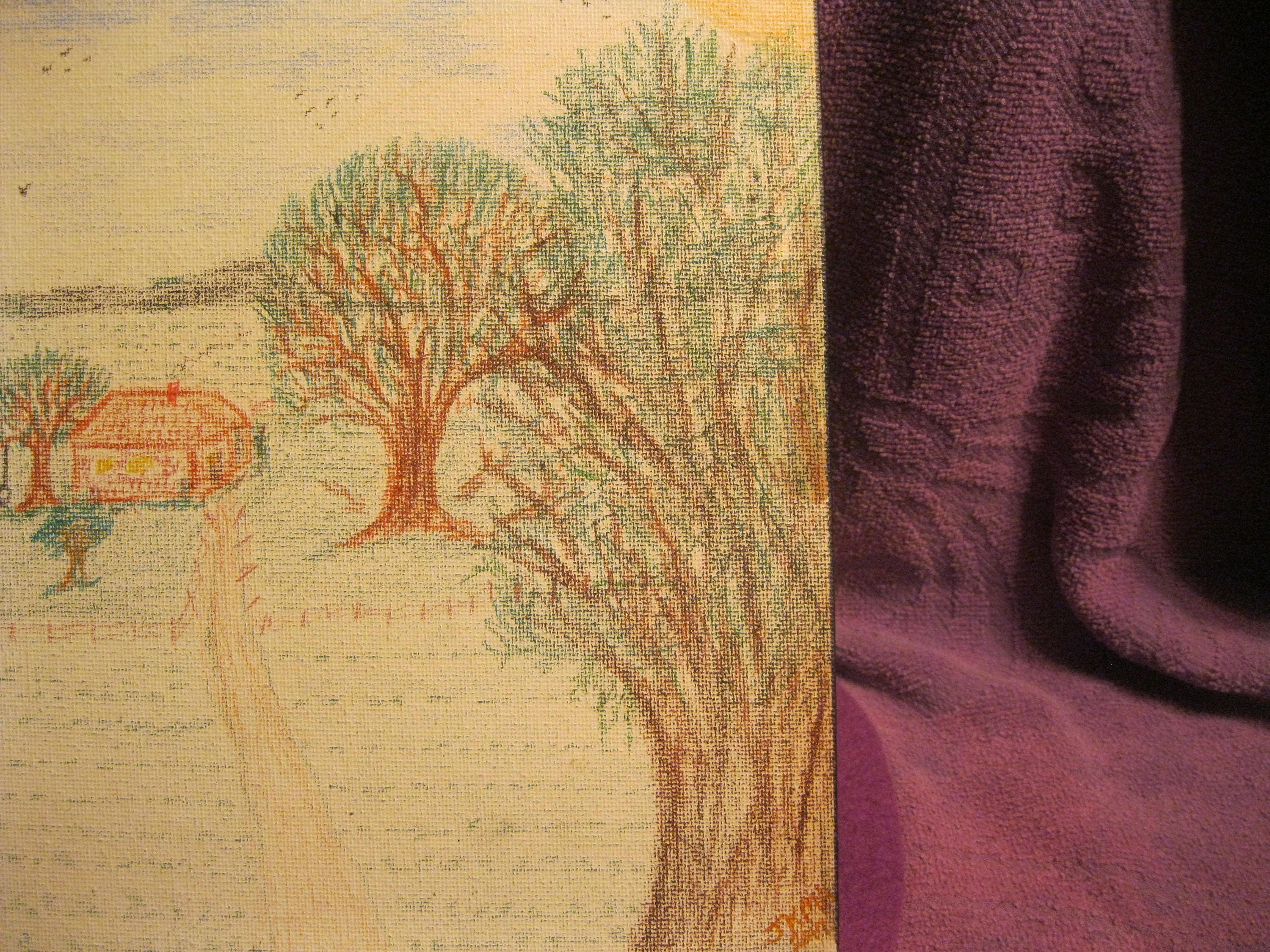 FARM SCENE in Colored Pencils Picture - Etsy UK