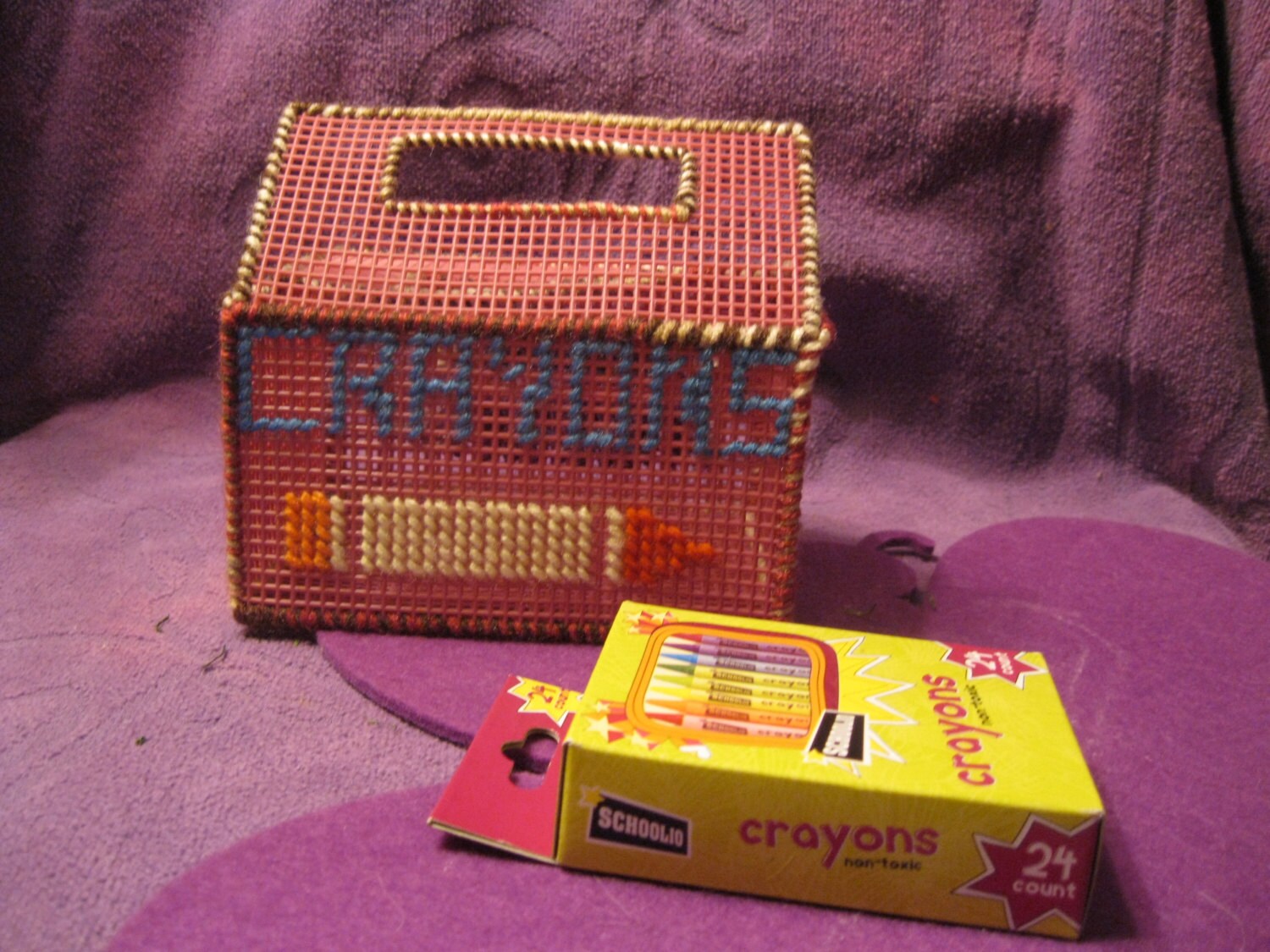 PLASTIC CANVAS CRAYON Box-rose Pink - Etsy