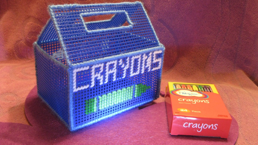 PLASTIC CANVAS CRAYON Box-royal Blue - Etsy