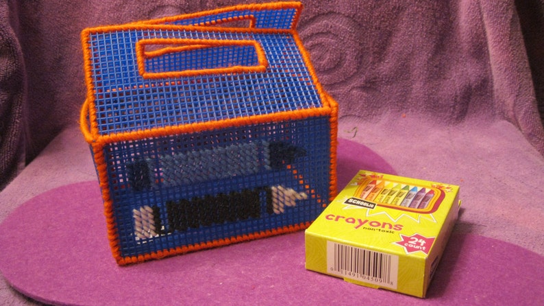 PLASTIC CANVAS CRAYON Box-royal Blue - Etsy
