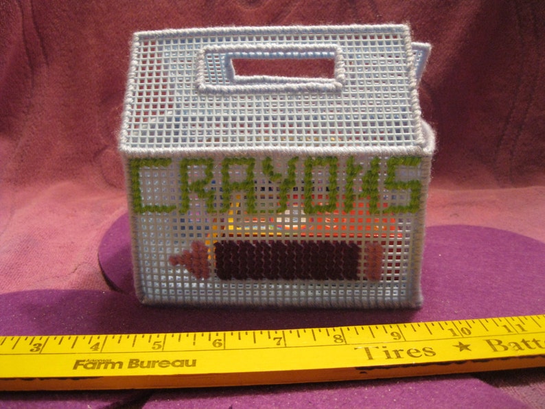 PLASTIC CANVAS CRAYON Box Baby Blue - Etsy