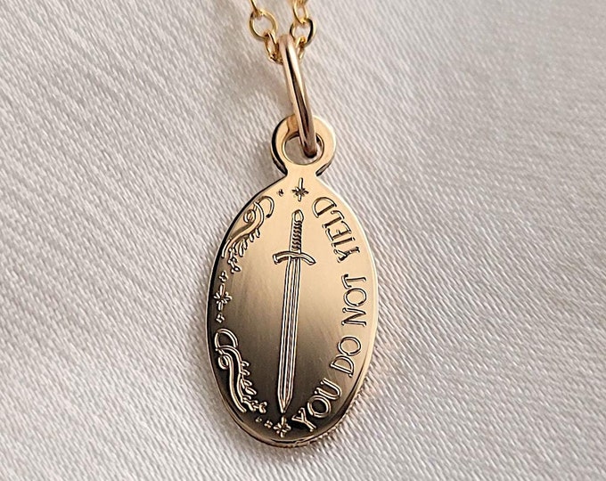 You Do Not Yield Throne of Glass Wyrdmarks Necklace | TOG Bookish ...