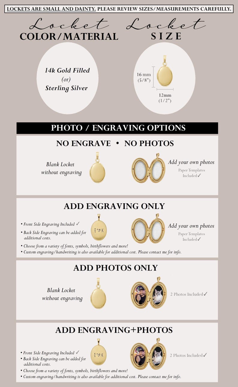 Oval Photo Locket 14k Gold Filled • Locket or Necklace • Personalized ...