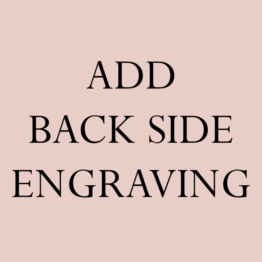 ADD Back Side Engraving to Necklace or Bracelet Price is for ONE ...