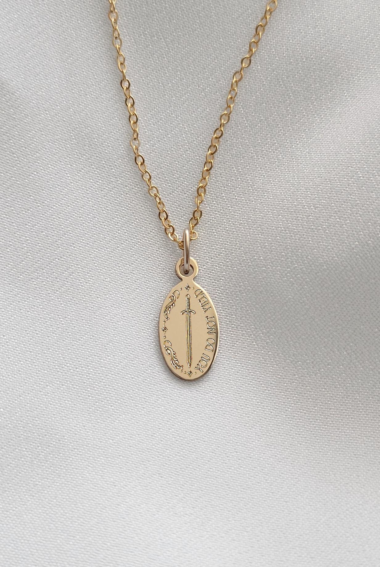 You Do Not Yield Throne of Glass Wyrdmarks Necklace | TOG Bookish ...