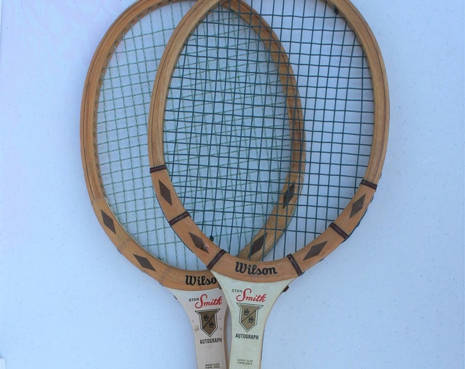 Stan Smith Autograph Tennis Racquet/ Wooden Tennis Racquet/ Wilson ...