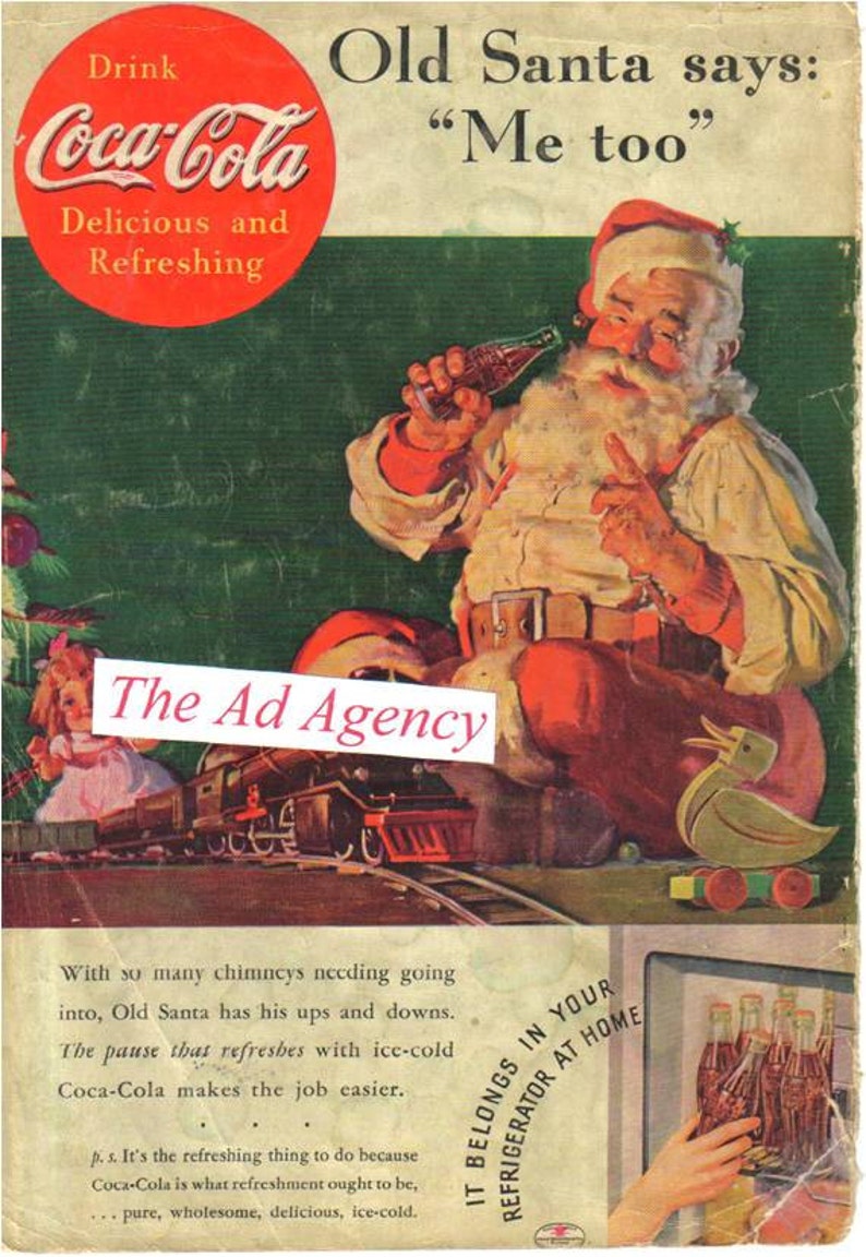 1936 Coca-cola Santa Claus Magazine Advertisement/vintage - Etsy