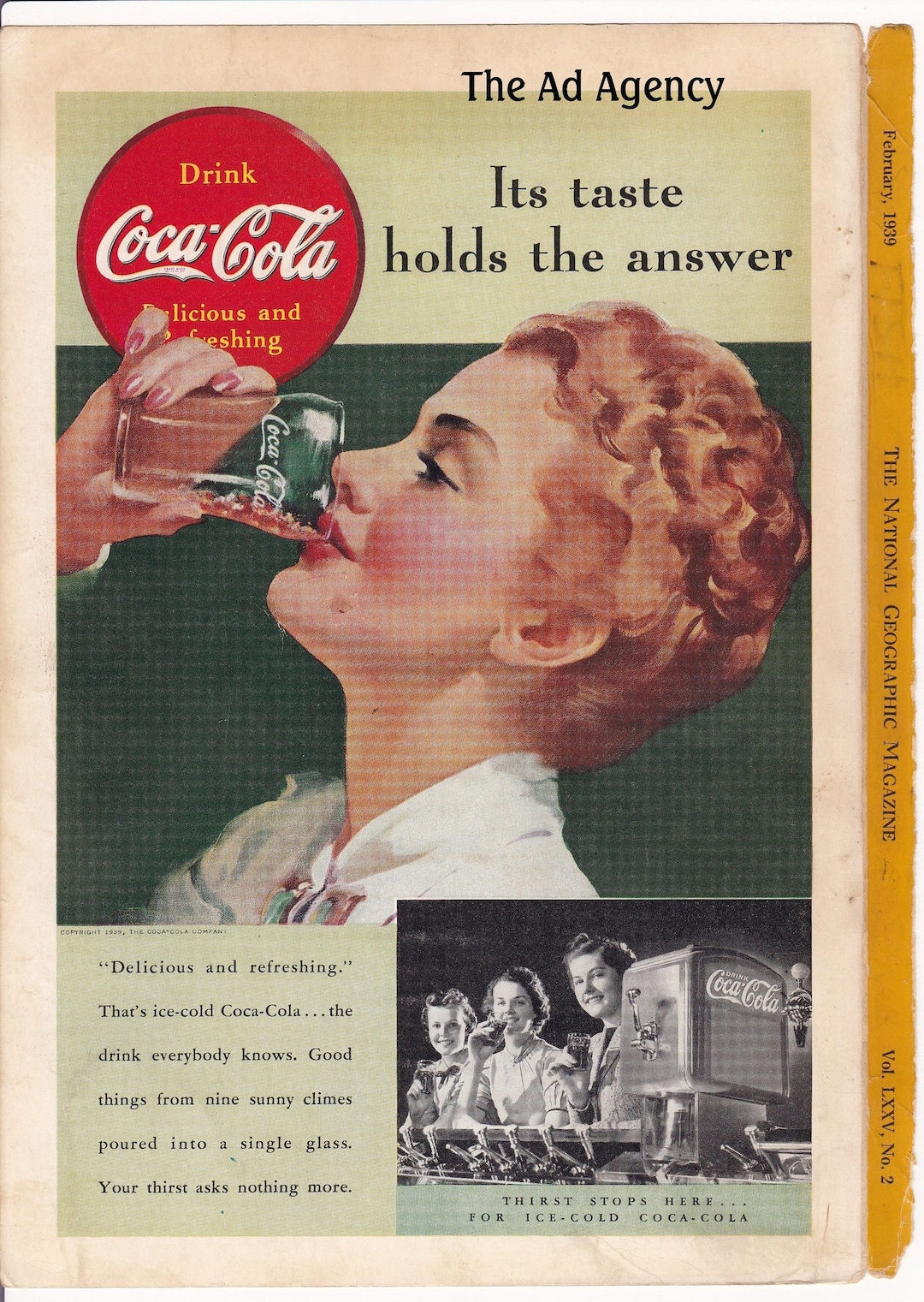 1939 Coca Cola its Taste Holds the Answer Ad coke /vintage Ad / the ...