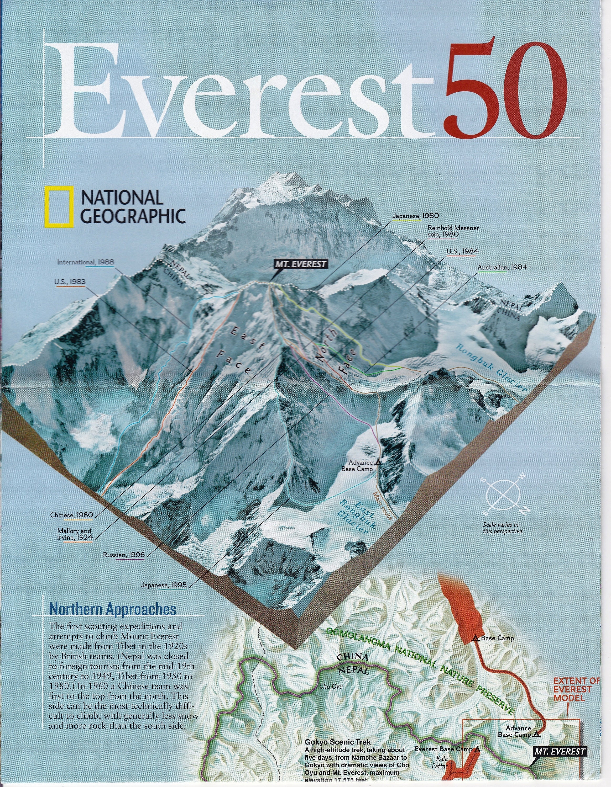 Carte Du Mont Everest Carte 3 041 Everest Vu Du Sommet Kala Patthar