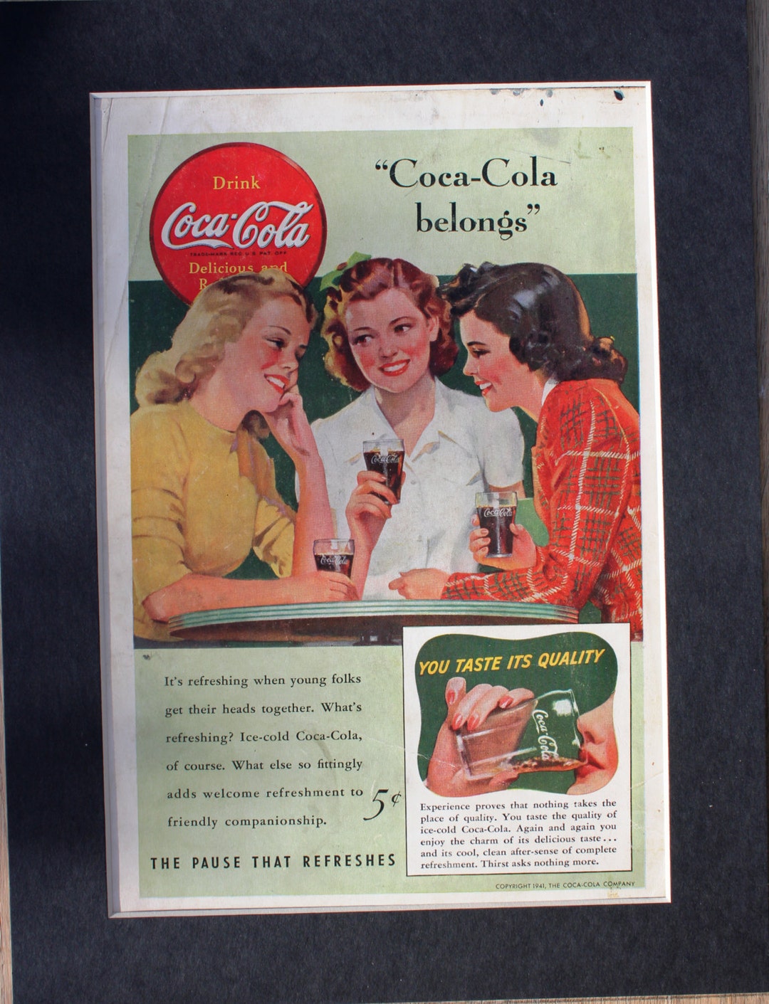 1941 Coca-cola Magazine Advertisement/vintage Advertising/retro Ads ...