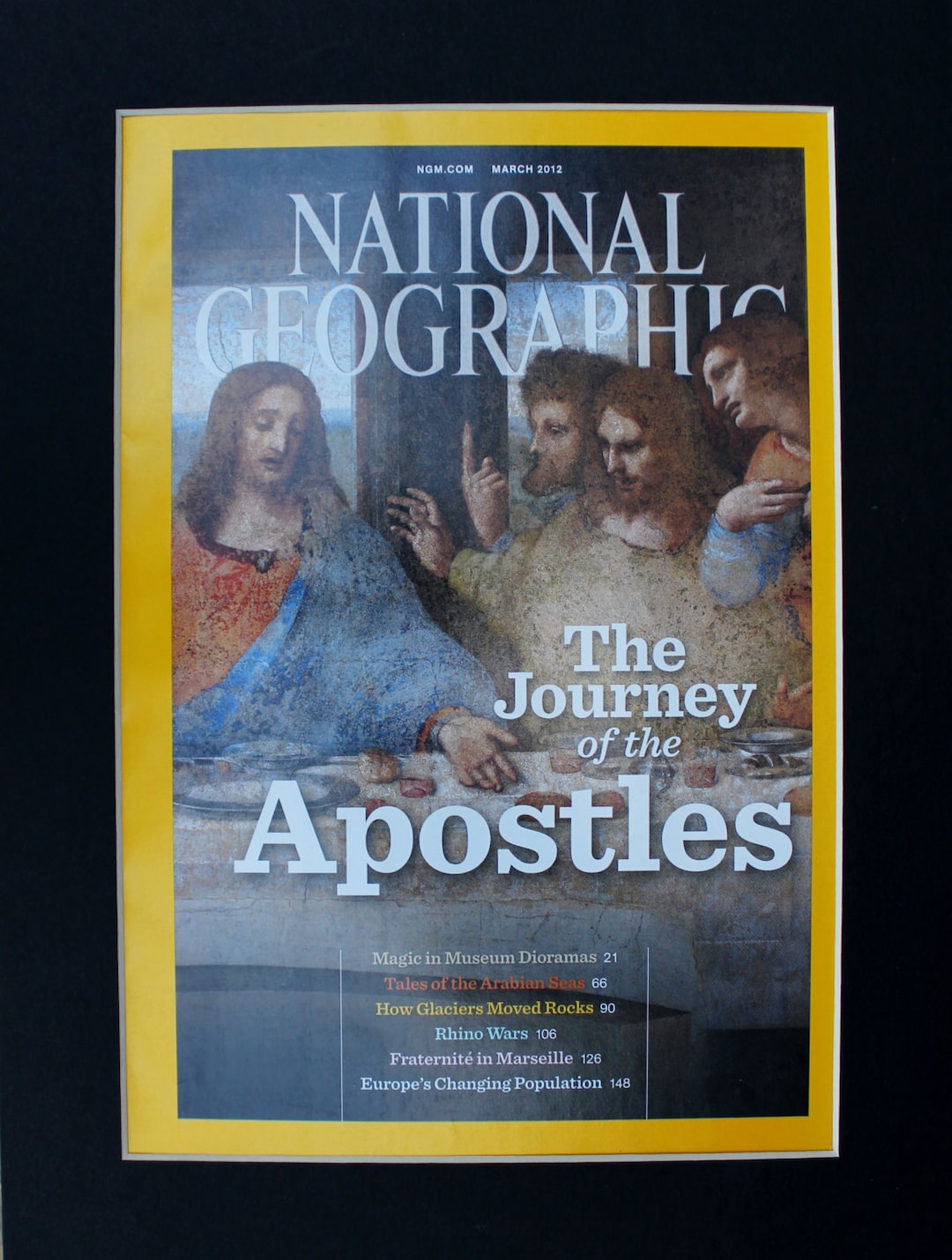 Apostles National Geographic Cover With Mat/ Last Supper /magazine ...