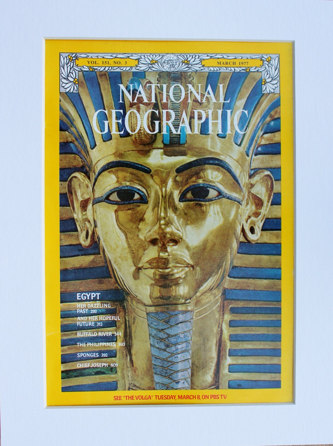 King Tut National Geographic Cover Egypt/tutankhamun/archaeology ...