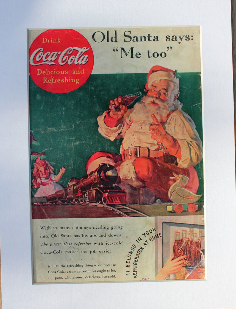 1936 Coca-cola Santa Claus Magazine Advertisement/vintage - Etsy