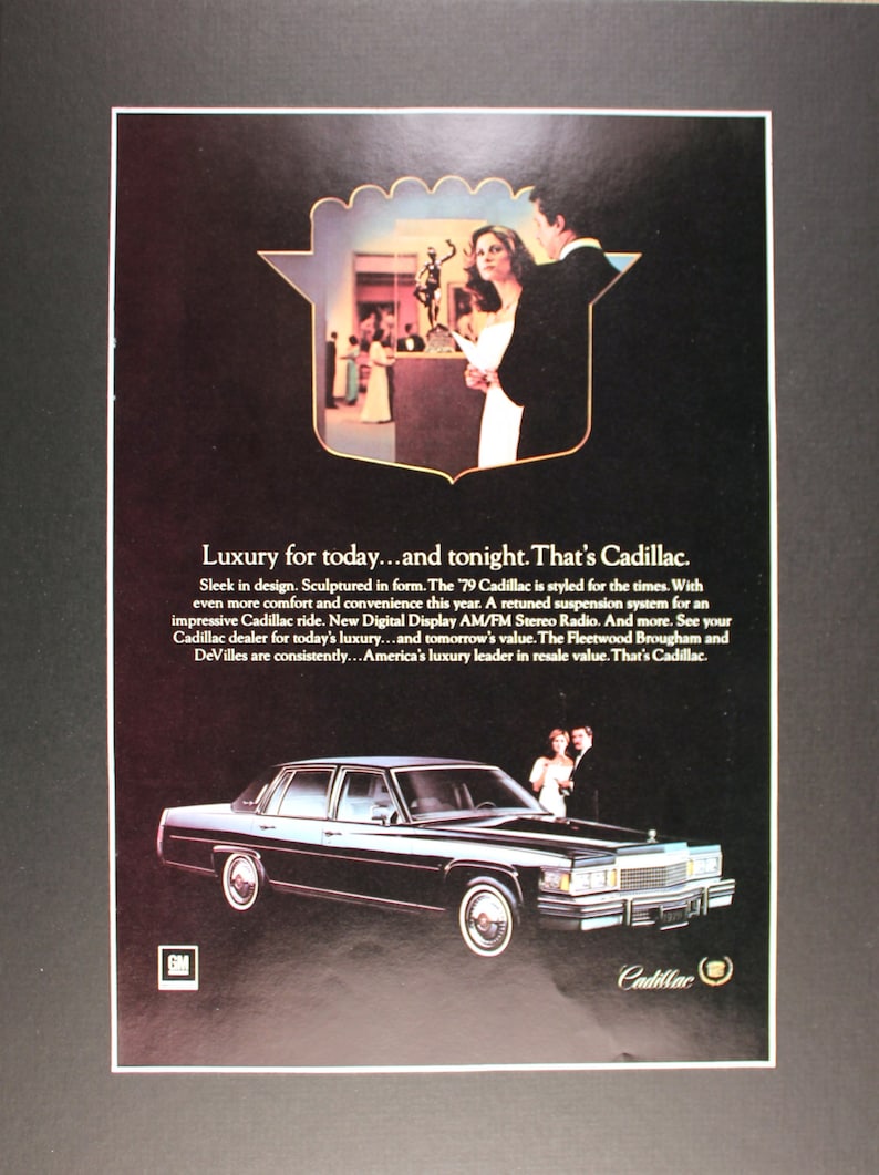 1979 Cadillac Magazine Advertisement /vintage Ad/ Car/ Cool Men's Gift ...