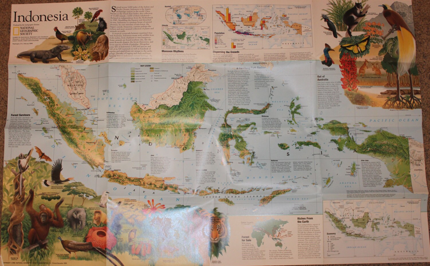 Indonesia Vintage Map/ National Geographic Maps/ Cartography/ - Etsy ...