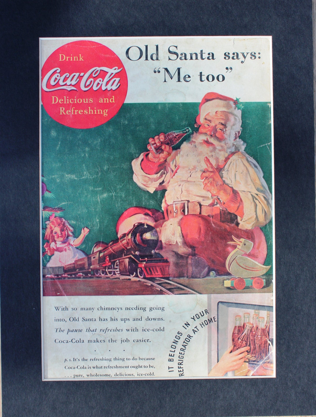 1936 Coca-cola Santa Claus Magazine Advertisement/vintage Advertising ...