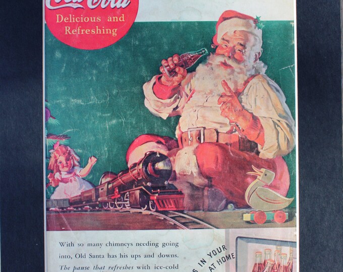 1936 Coca-cola Santa Claus Magazine Advertisement/vintage Advertising ...
