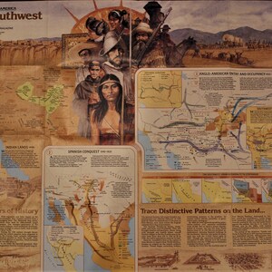 The Southwest Vintage Map/ Cartography/ Maps/ National Geographic/ the ...