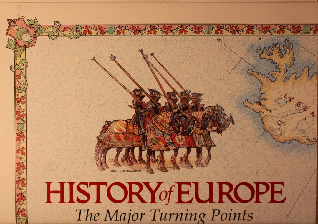 History of Europe Major Turning Points Map/ National Geographic ...