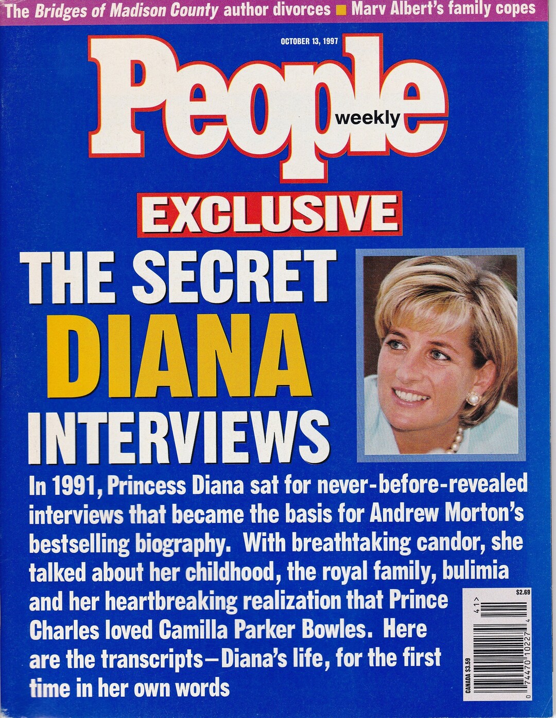 The Secret Diana Interviews Part 1 of 2 People Weekly /october 13, 1997 ...
