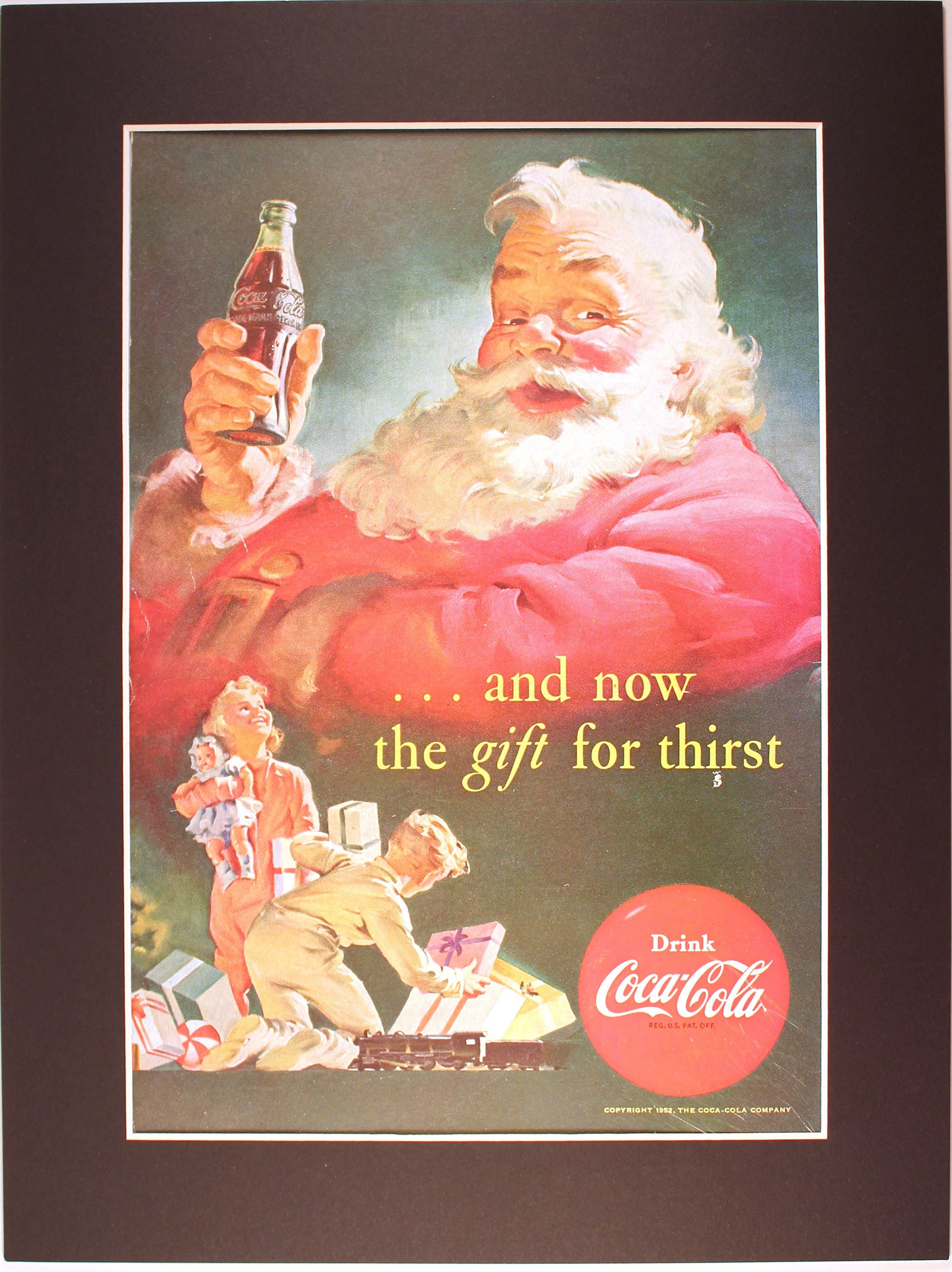 1952 Coca-cola Santa Claus Ad /coke /vintage Ad/ Christmas /pause That ...