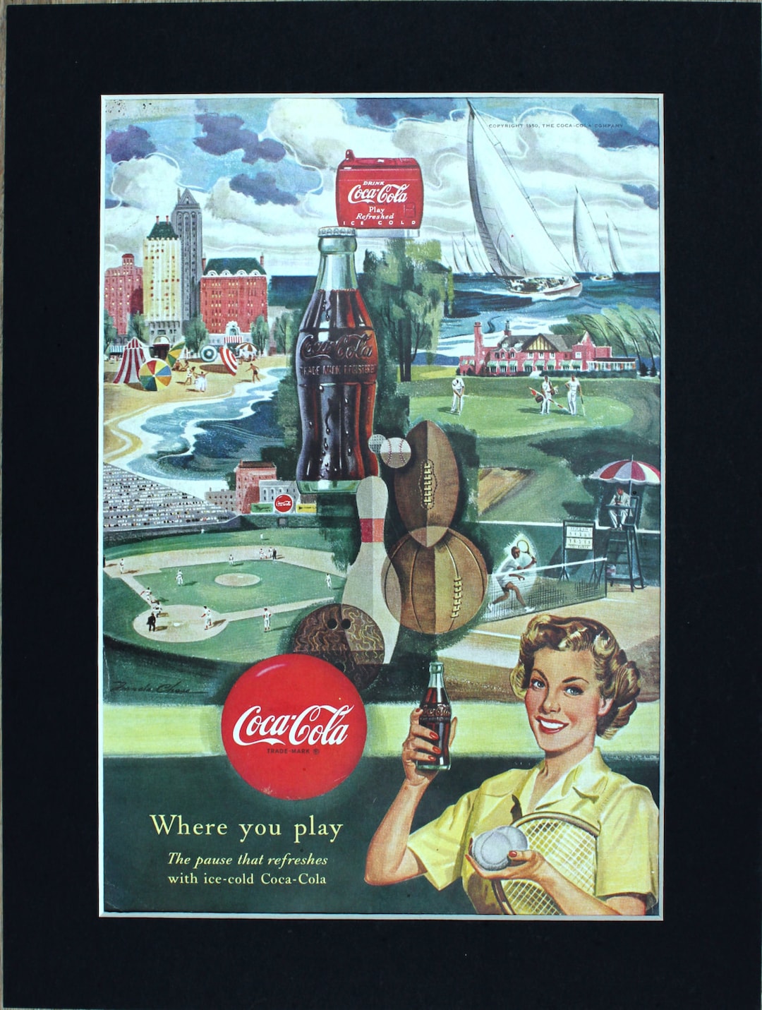1950 Coca-cola Magazine Advertisement/vintage Advertising/retro Ads ...