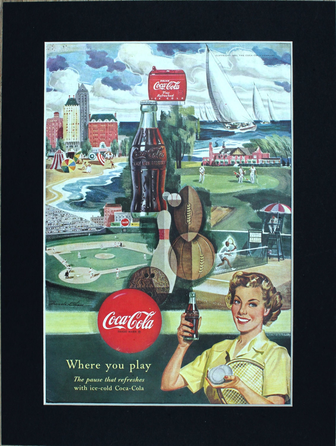 1950 Coca-cola Magazine Advertisement/vintage Advertising/retro Ads ...