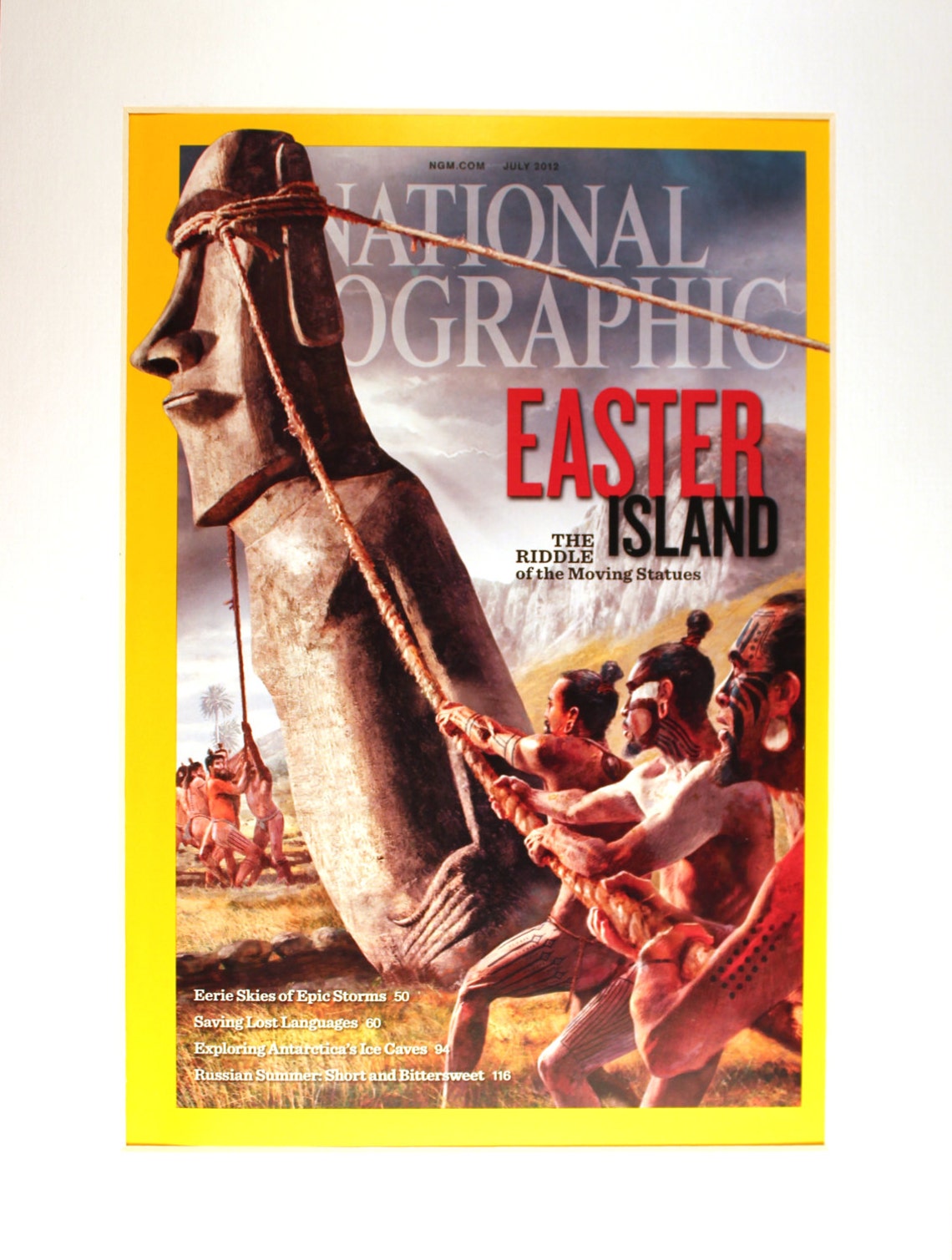 Easter Island National Geographic Cover Matted/ Archaeology/ - Etsy New ...