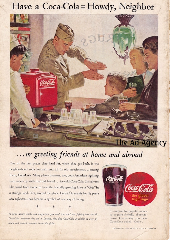 Advertisements Collectibles Christmas Gift Idea Vintage Coca Cola 1944 ...