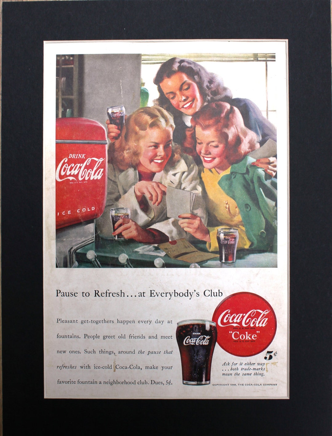 1948 Coca-cola Magazine Advertisement/vintage Advertising/retro Ads ...