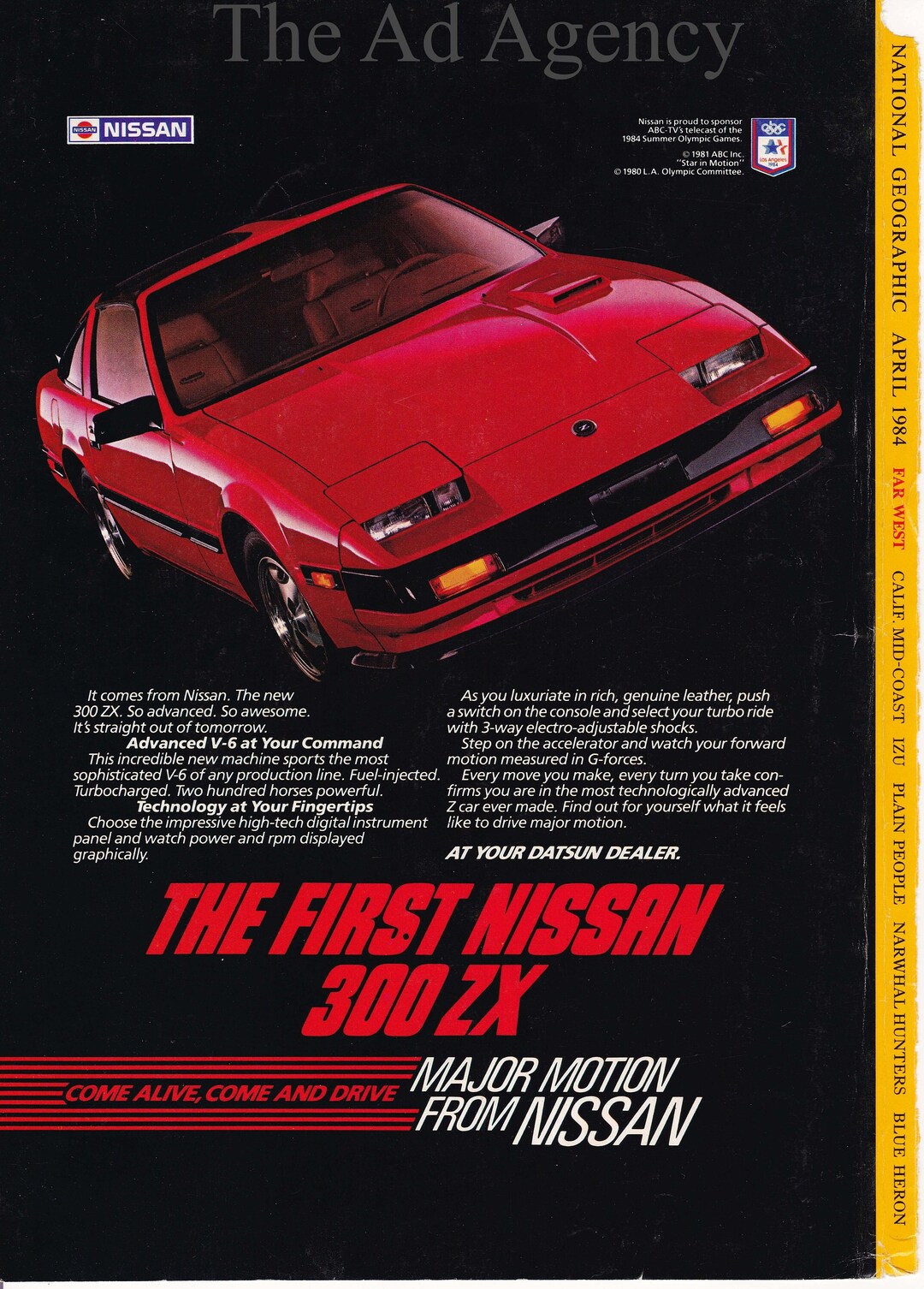1984 Nissan 300 ZX Magazine Advertisement/vintage Ad/major Motion From ...