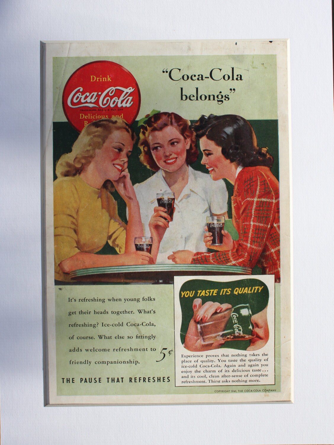 1941 Coca-cola Magazine Advertisement/vintage - Etsy