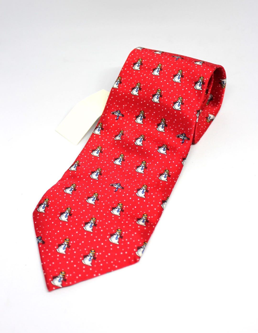 Red Snowman Christmas Tie/ Vintage Cravat/ Retro Fashion/ Cool Men's ...
