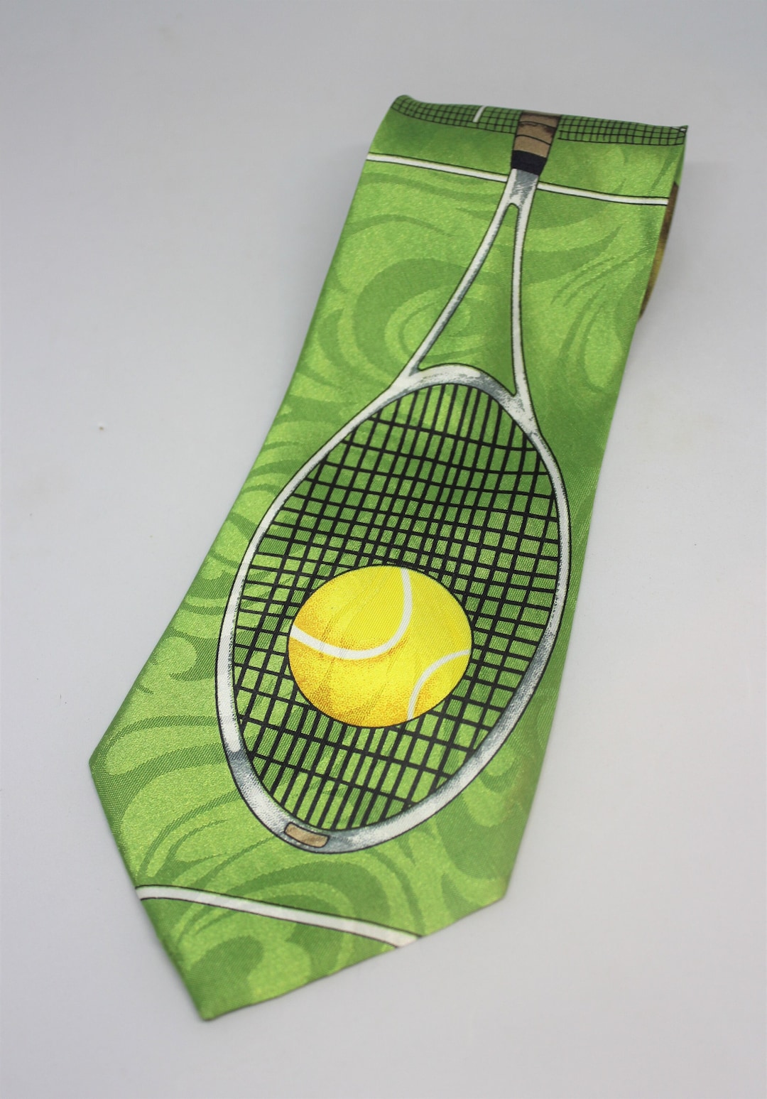 Tennis Lover Tie/ Vintage Clothing/ Sports/tennis/ Tennis Racquet ...