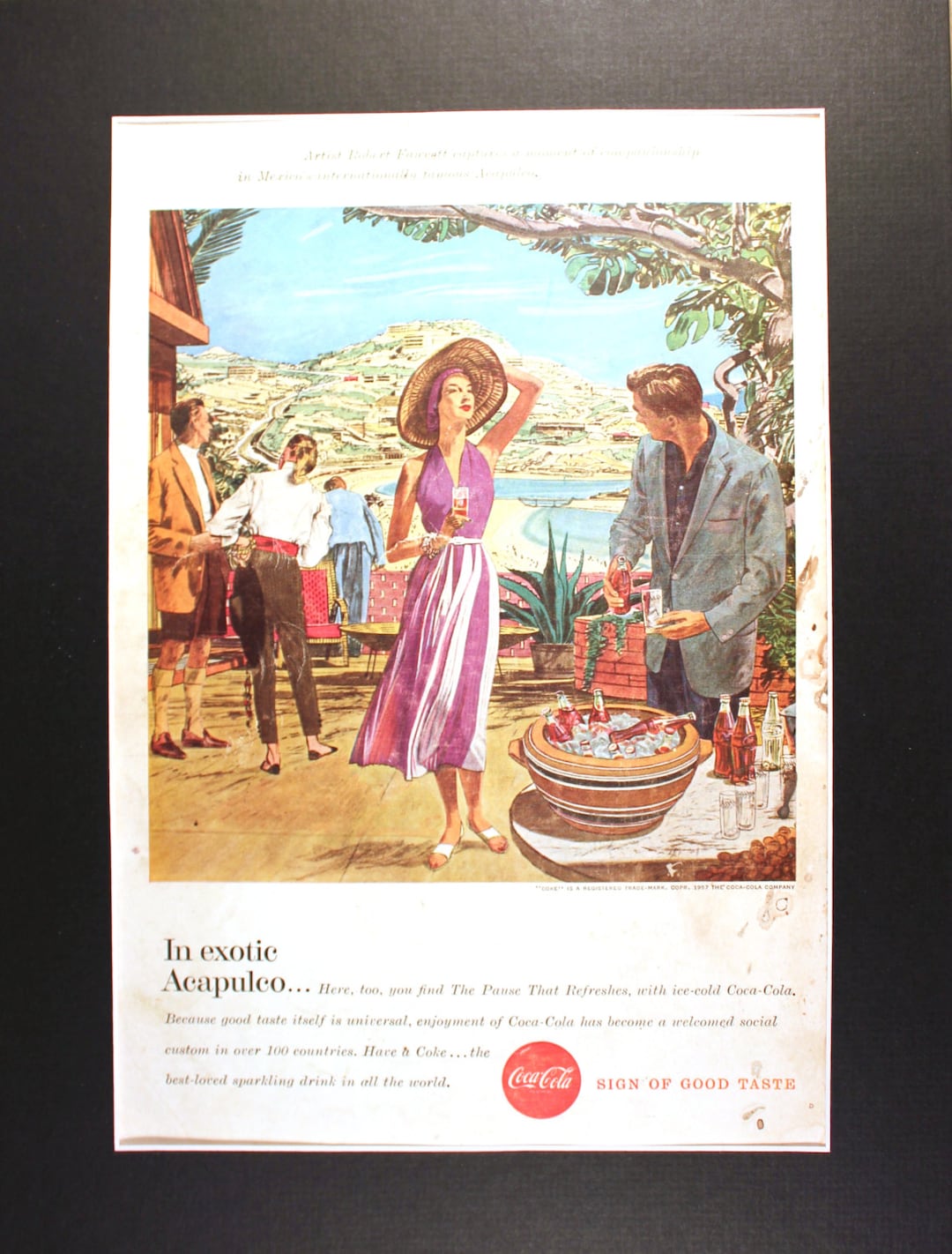 1957 Acapulco Coca-cola Magazine Advertisement/vintage Advertising ...