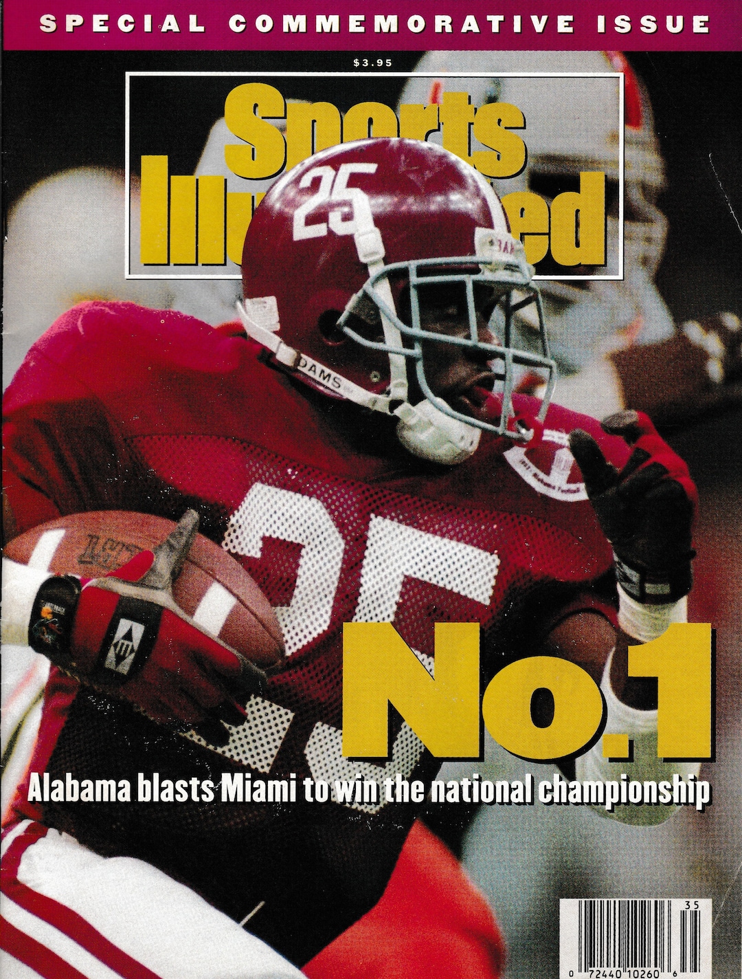 1992 Alabama No. 1 Sports Illustrated Commemorative Issue/ 1992 ...