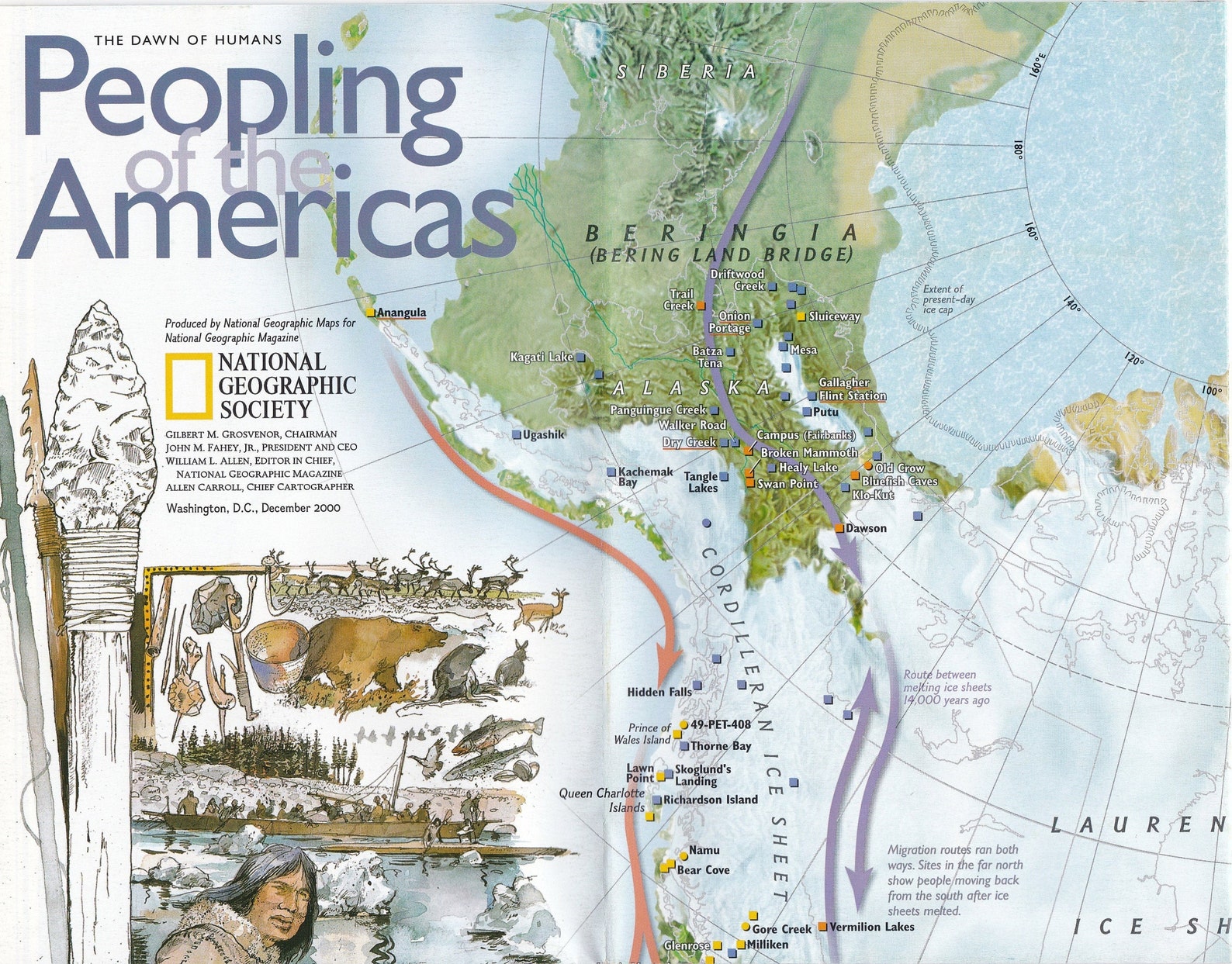 Peopling of the Americas Chart-map/ cartography/ maps/ | Etsy