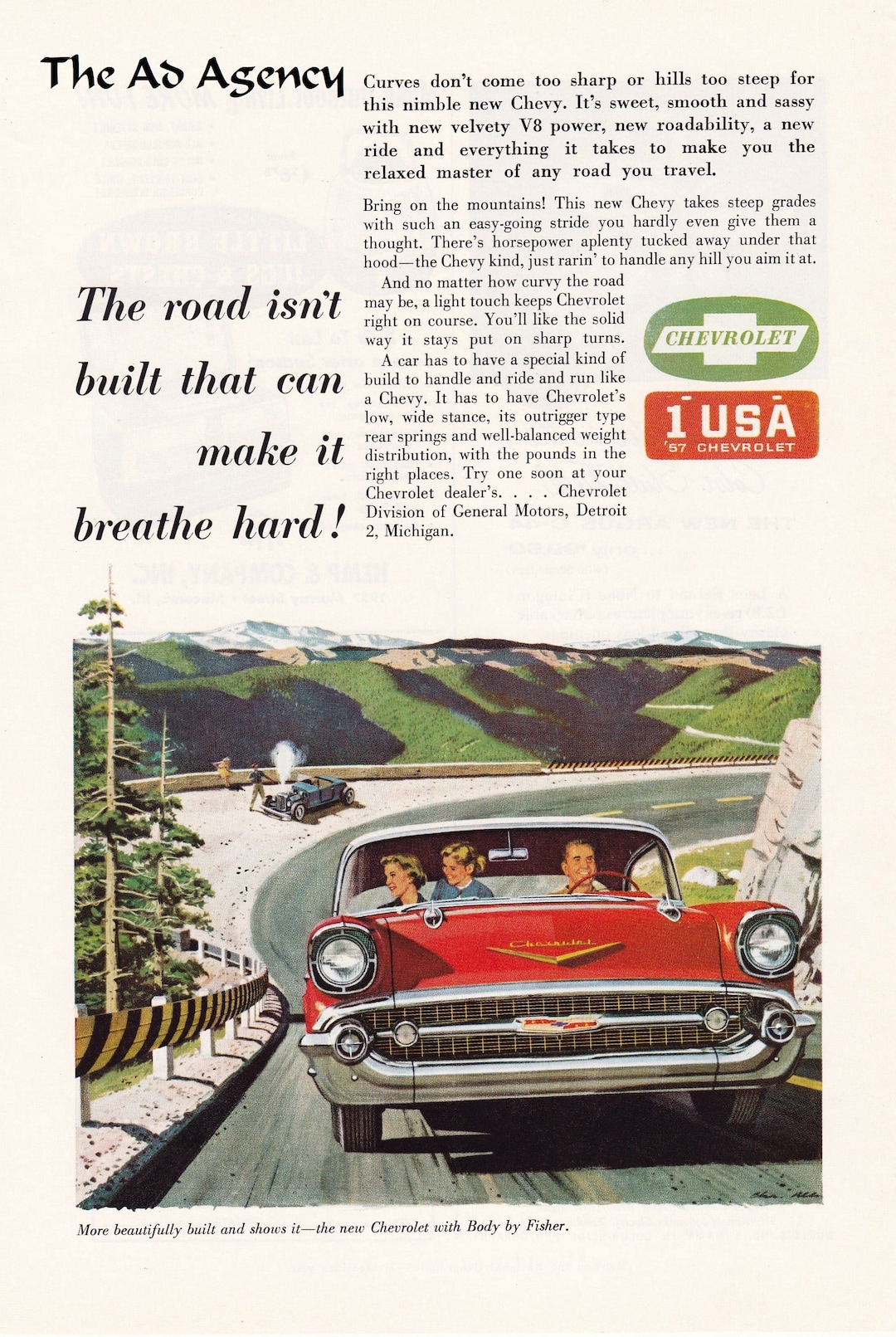 1957 Chevrolet Magazine Advertisement/vintage Magazine Ad/automotive ...