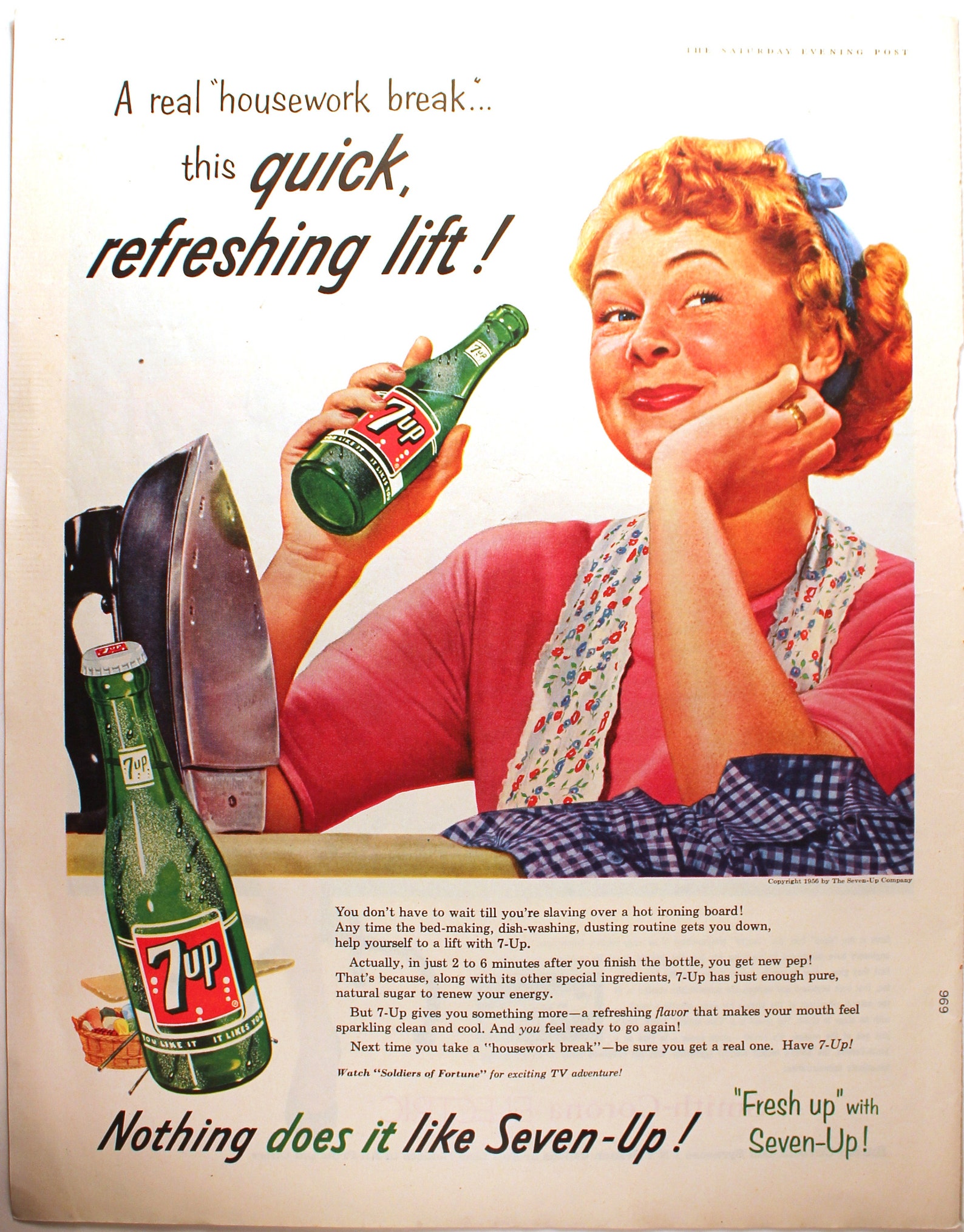 1956 Seven-up Ad Vintage Ad/ 7up/ "fresh Up" With Seven-up!/ Cool Men's ...